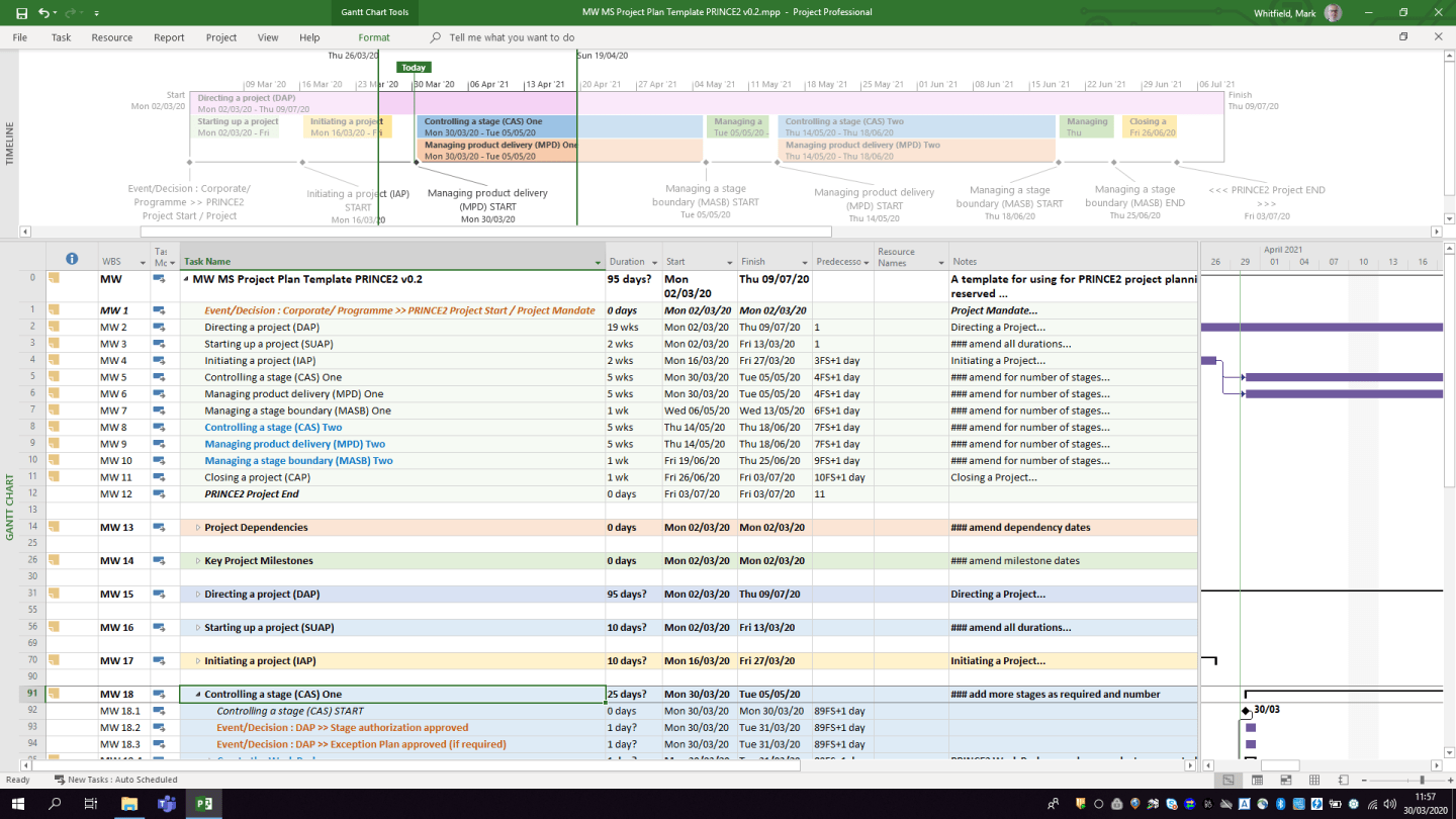 Plan On a Page (POAP) Project Planning – Download – Project Templates
