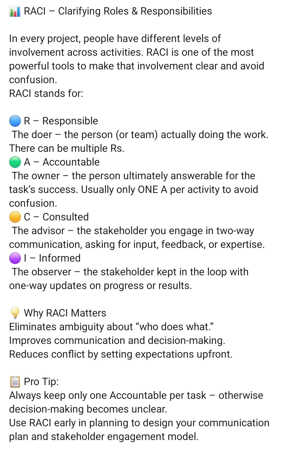 RACI – Clarifying Roles and Responsibilities – PROject Templates