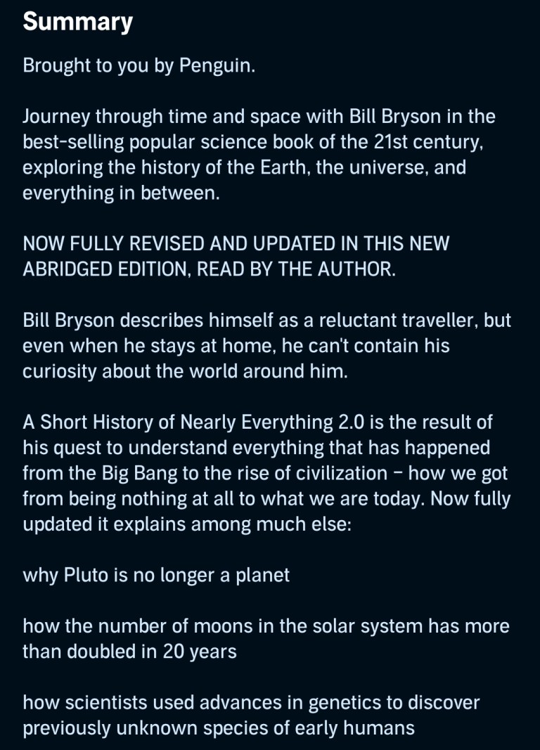 A Short History of Nearly Everything 2.0 by Bill Bryson – Project Templates