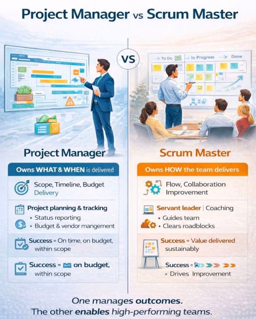 Project Manager vs Scrum Master – PROject Templates