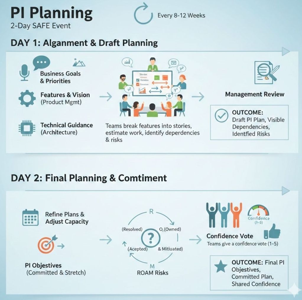 PI Planning, 2 Day SAFe Event Every 8 – 12 Weeks – PROject Templates