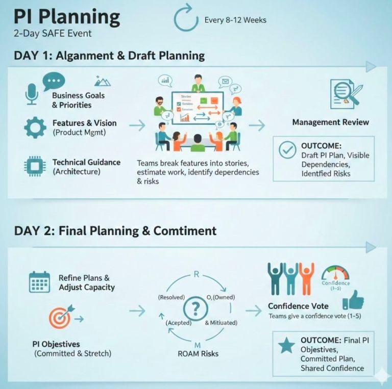 PI Planning, 2 Day SAFe Event Every 8 – 12 Weeks – PROject Templates