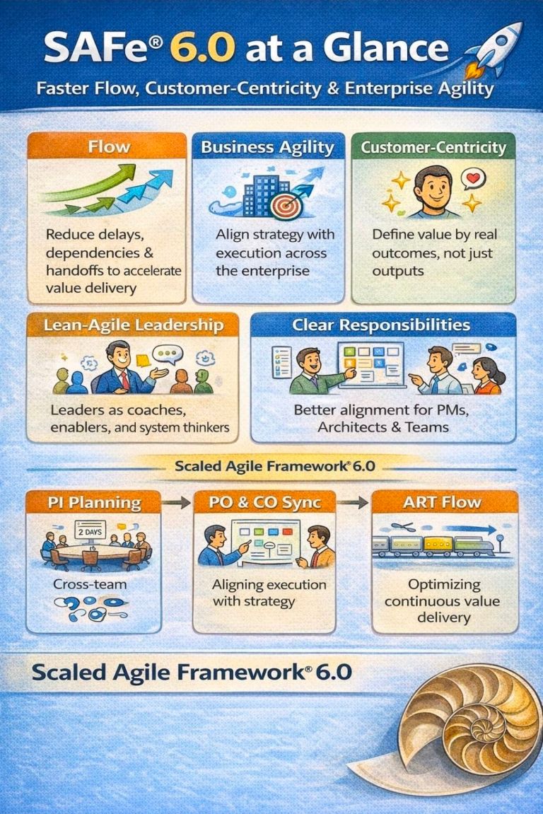 SAFe 6.0 at a Glance Overview – Project Templates