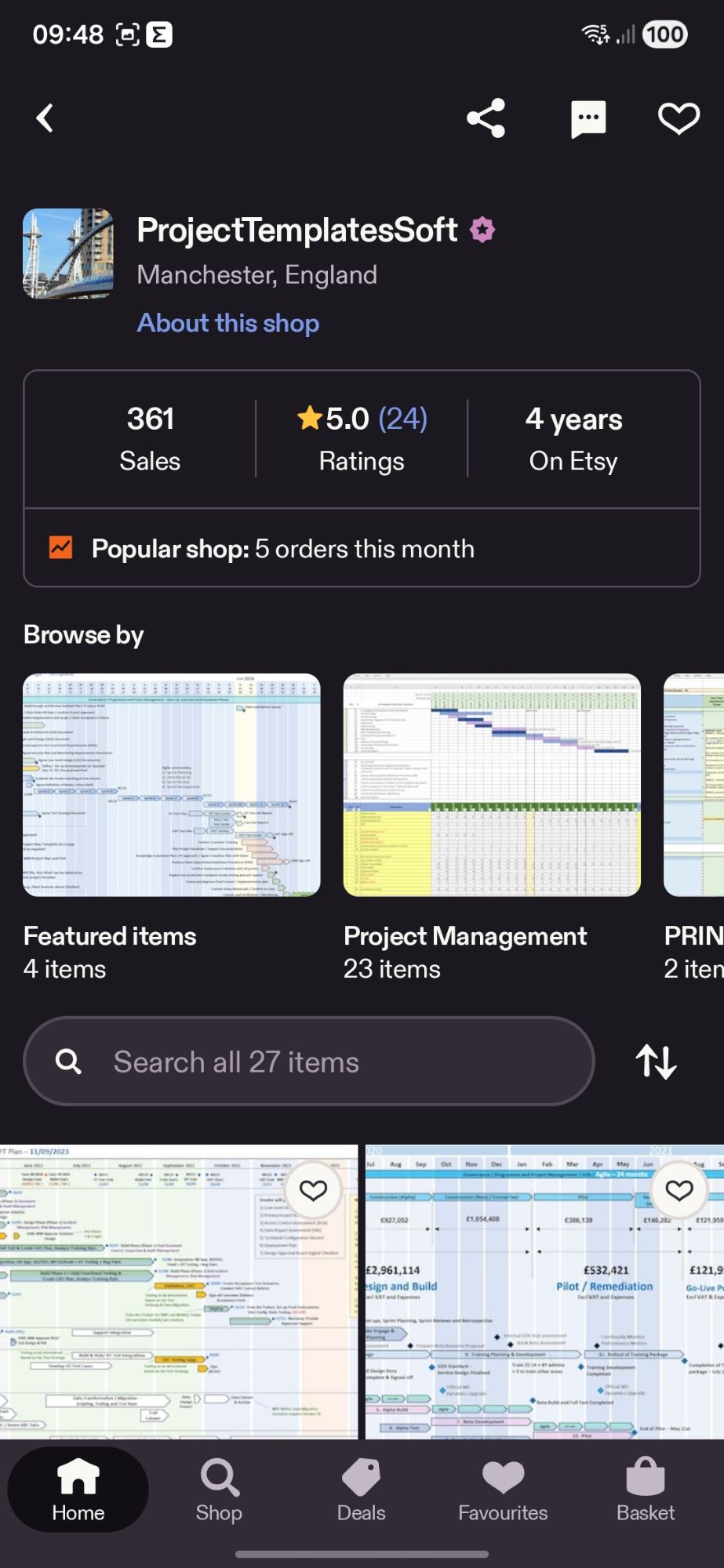 Etsy Buy Project Management Templates – PROject Templates