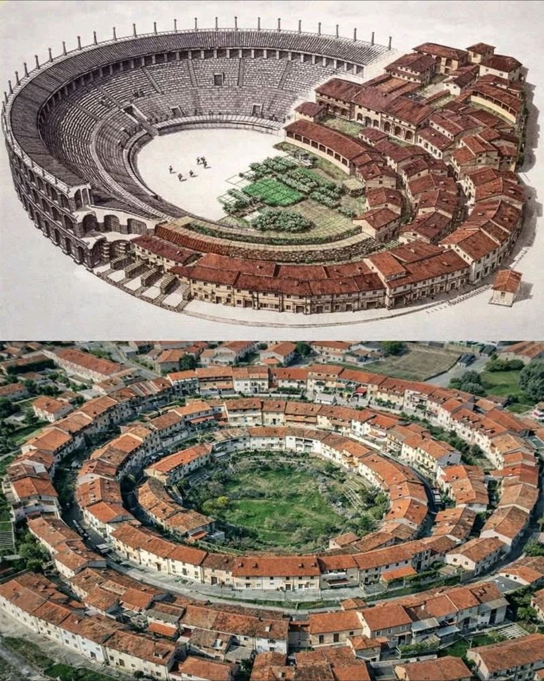 Roman Origin Arena Amphitheater re-purposed in Pollenzo village ...
