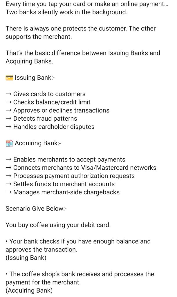 Issuing vs Acquiring Banks for Card Payments – PROject Templates
